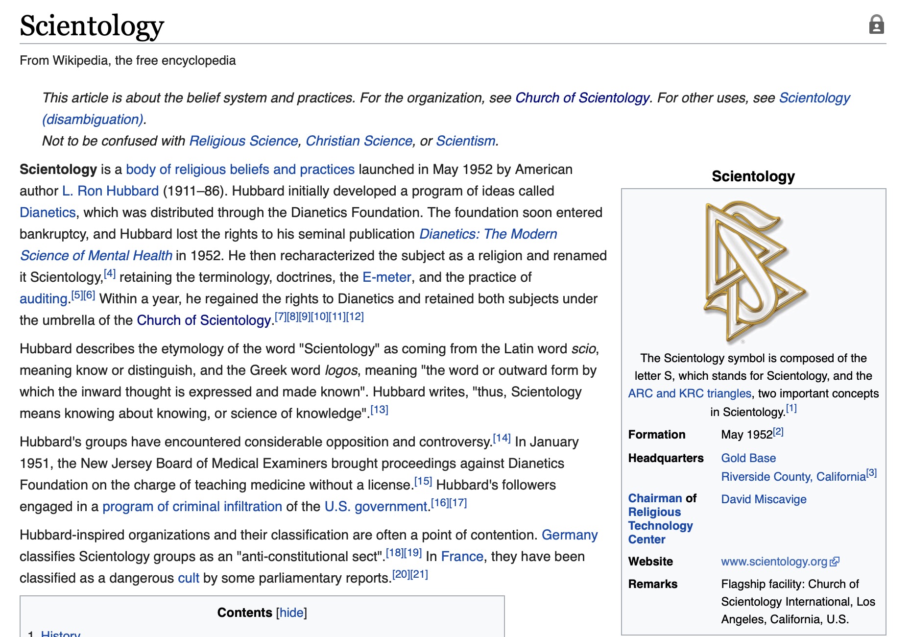 La Chiesa di Scientology e Wikipedia ai ferri corti - macitynet.it