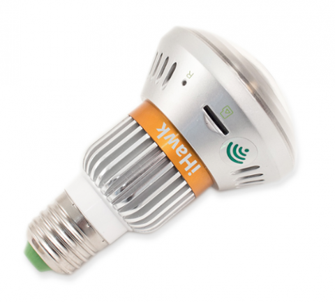 Telecamera HD iHawk Wi-Fi in una lampada LED da 3W controllabile da ...