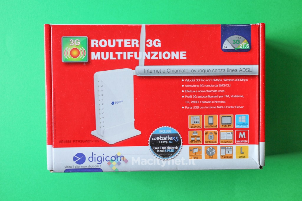 Recensione Digicom RTR3GW21-T03, il router 3G per dire addio a linea ...