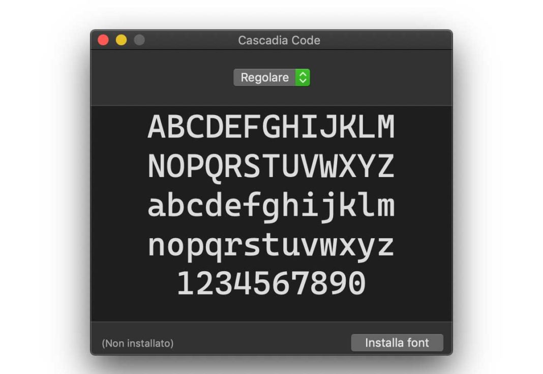 Cascadia Code è un nuovo font Microsoft per gli sviluppatori ma si usa ...