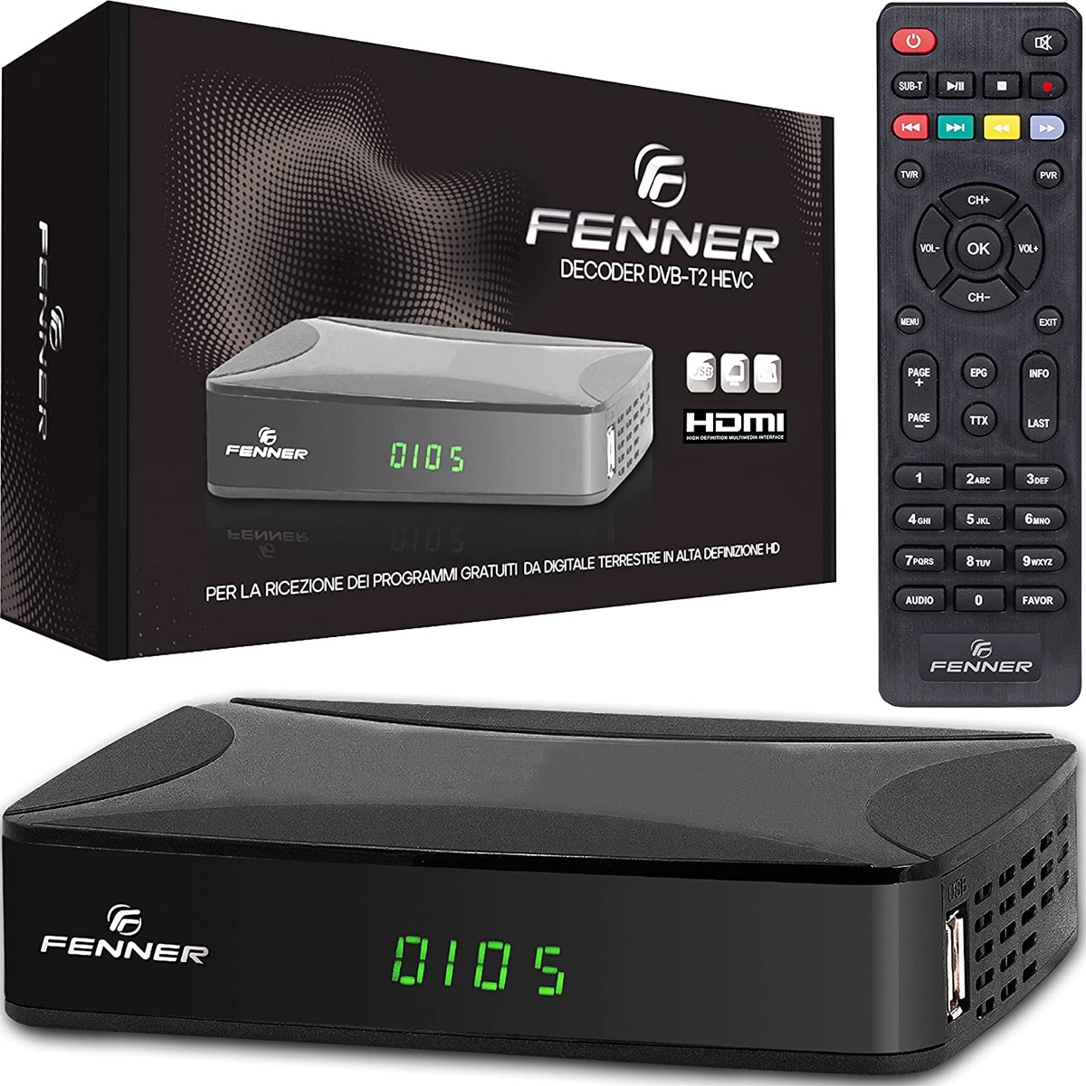 Il decoder digitale Fenner DVB-T2 con YouTube costa Solo 23,90 ...