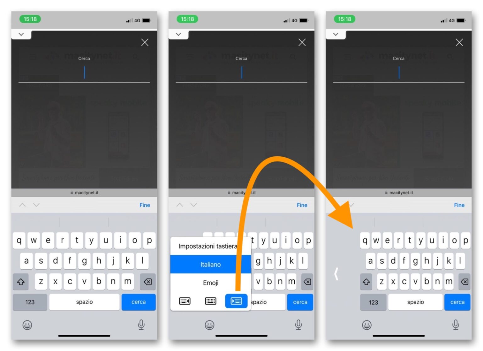 Come usare la tastiera iPhone con una mano su iOS 17 - macitynet.it