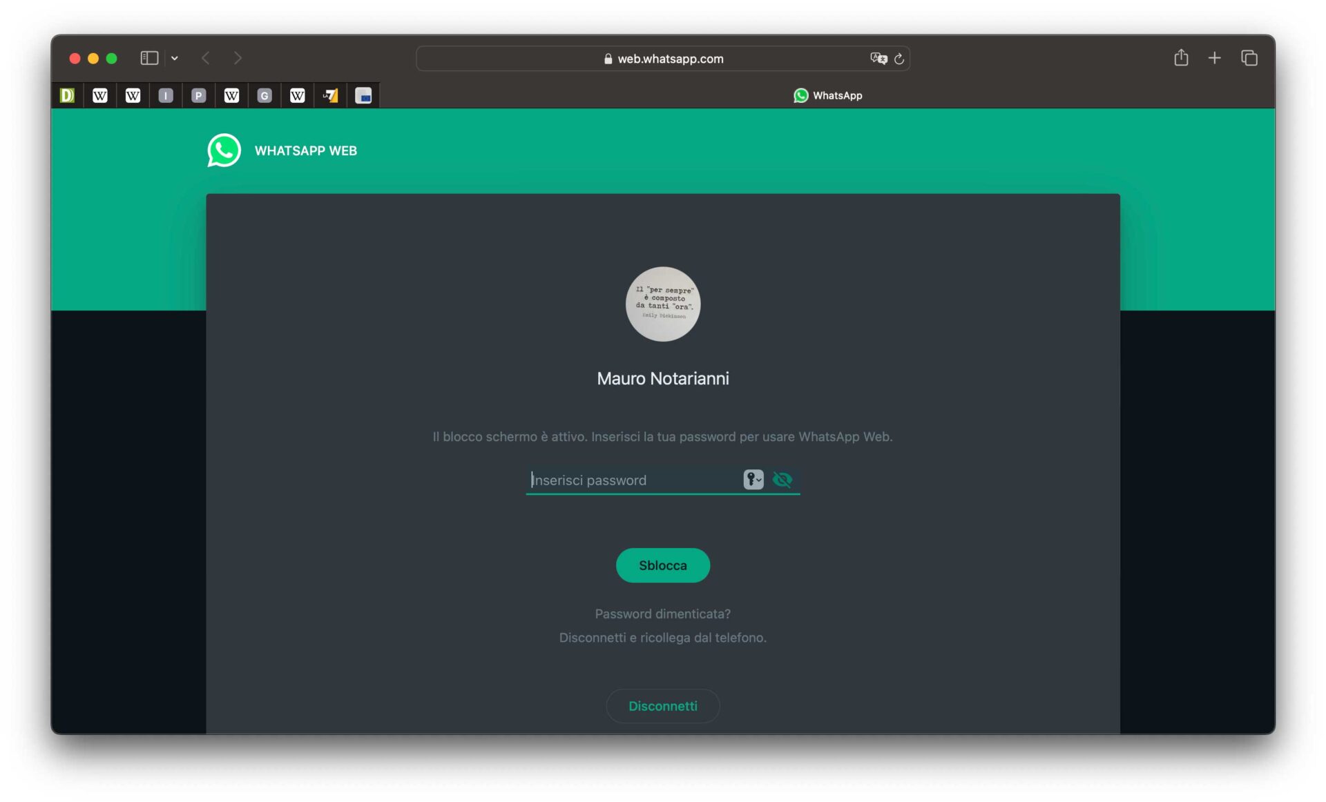 Come proteggere WhatsApp web con una password - macitynet.it