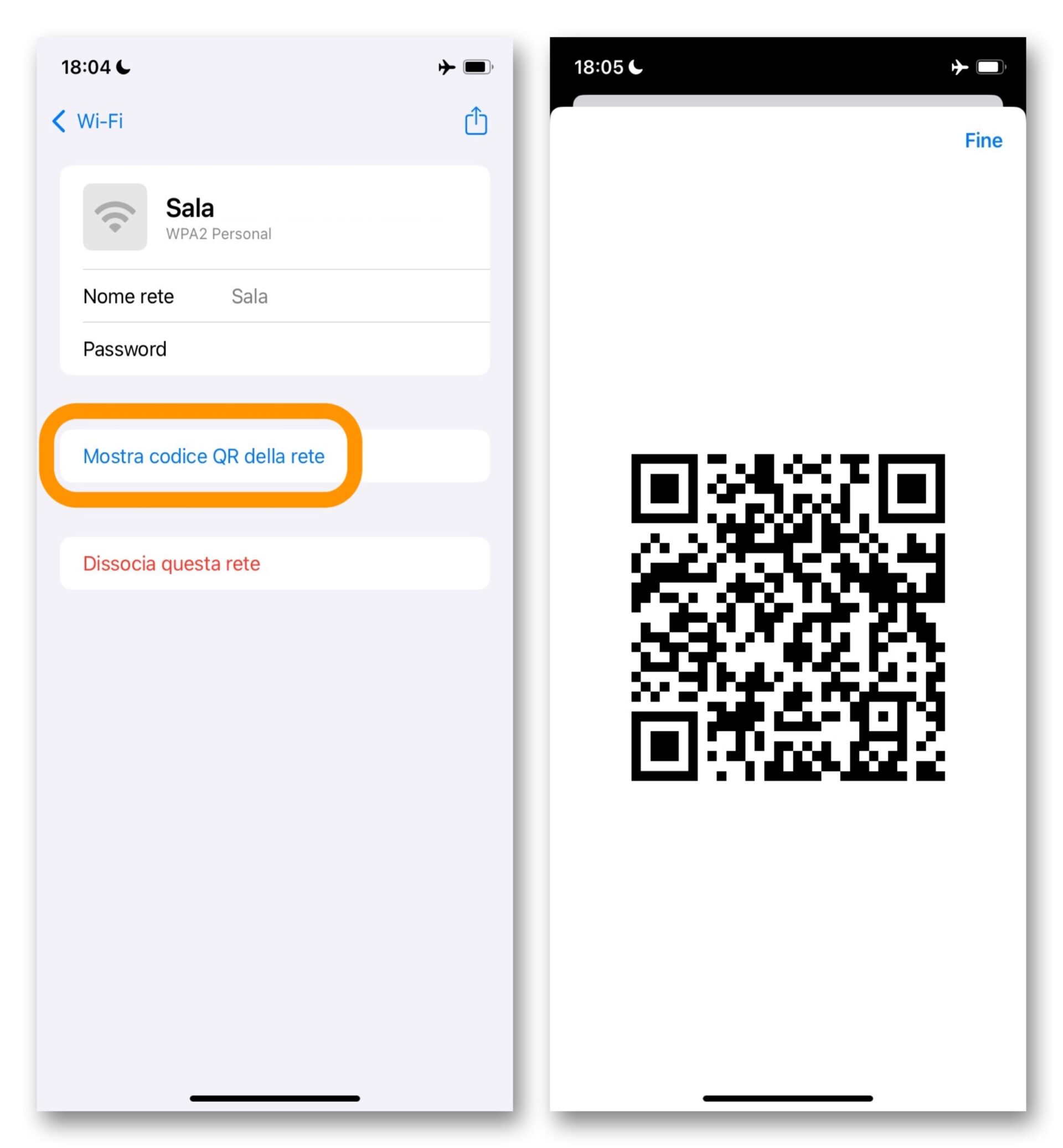Come condividere la rete Wi-Fi tramite QR Code da iPhone - macitynet.it