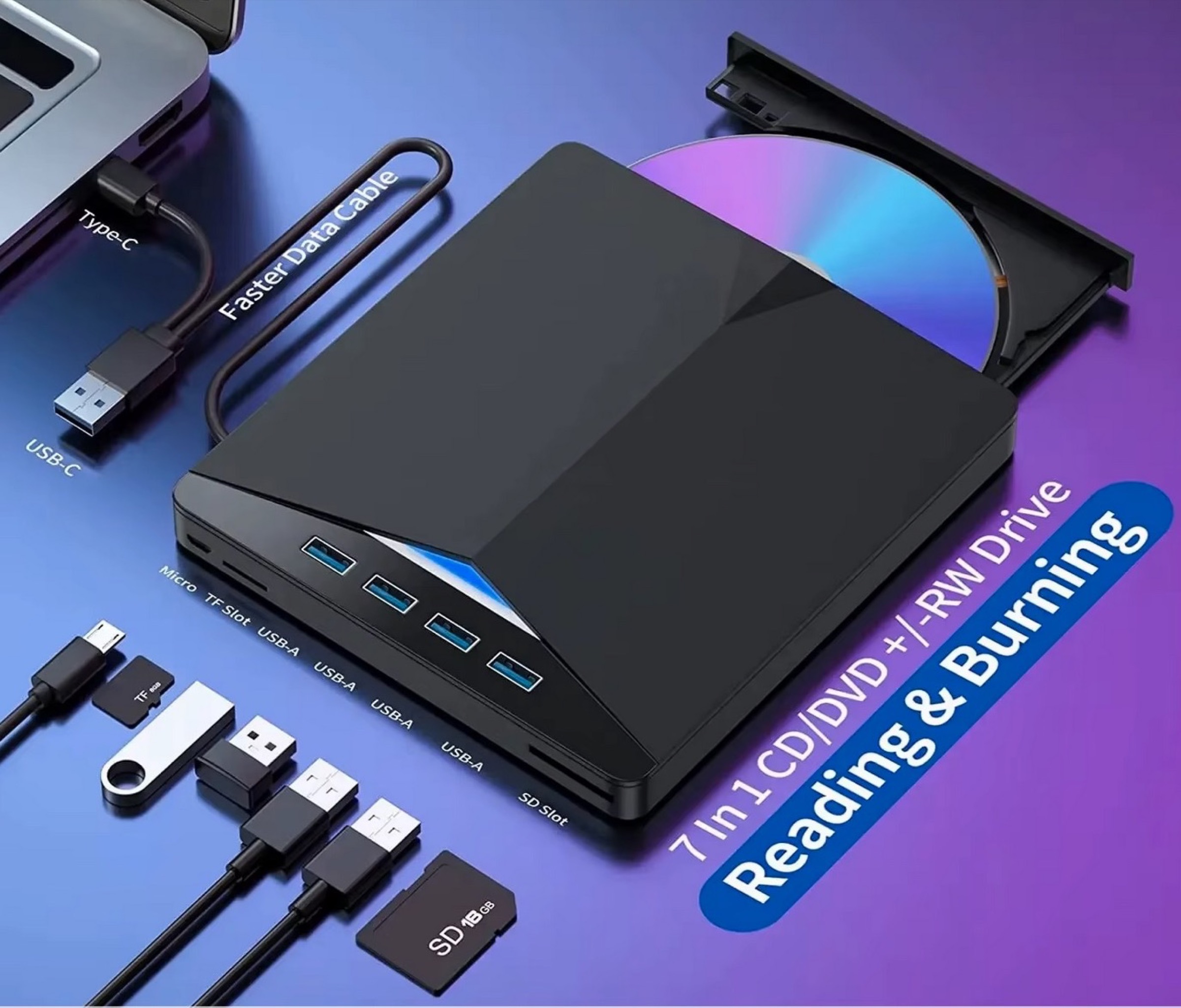 Masterizzatore DVD con hub integrato a soli 11 € - macitynet.it