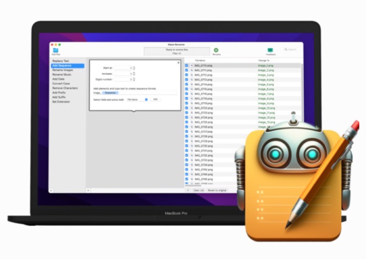 Mass Rename rinomina quantità industriali di file su Mac, a solo 1,5 ...