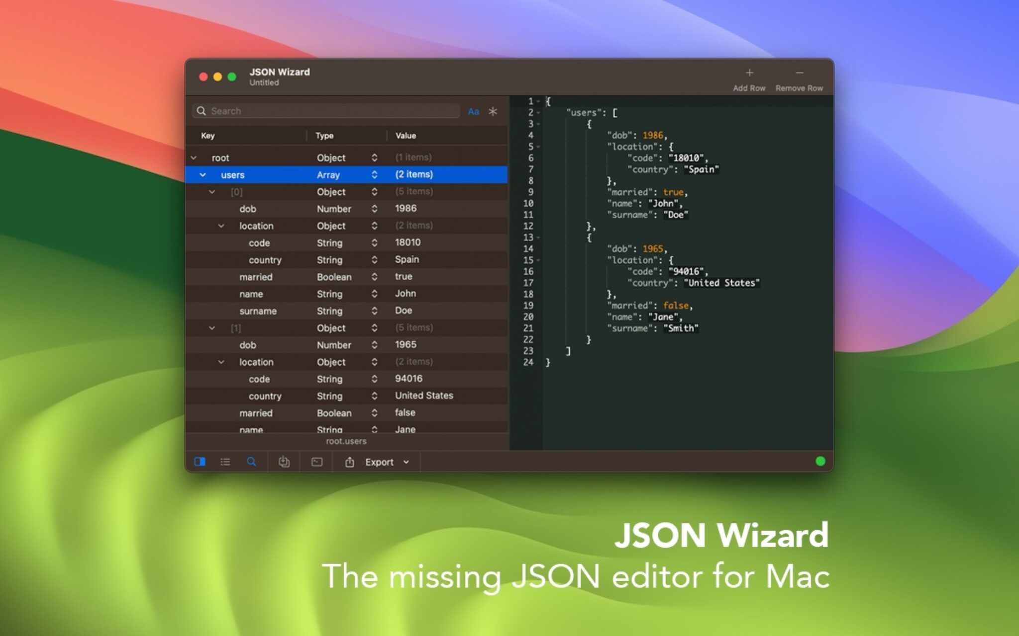 JSON Wizard a 2 $ vi fa lavorare meglio coi file strutturati su Mac - macitynet.it
